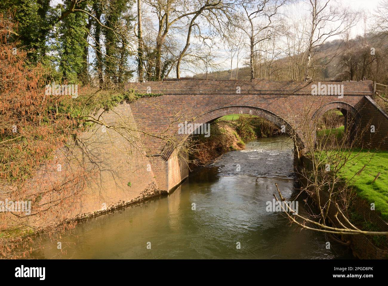 Former Camerton branch railway bridge over the Midford Brook close to ...