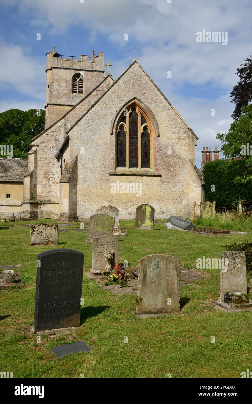 St Peter's church, Clyffe Pypard, with the grave of architectural ...