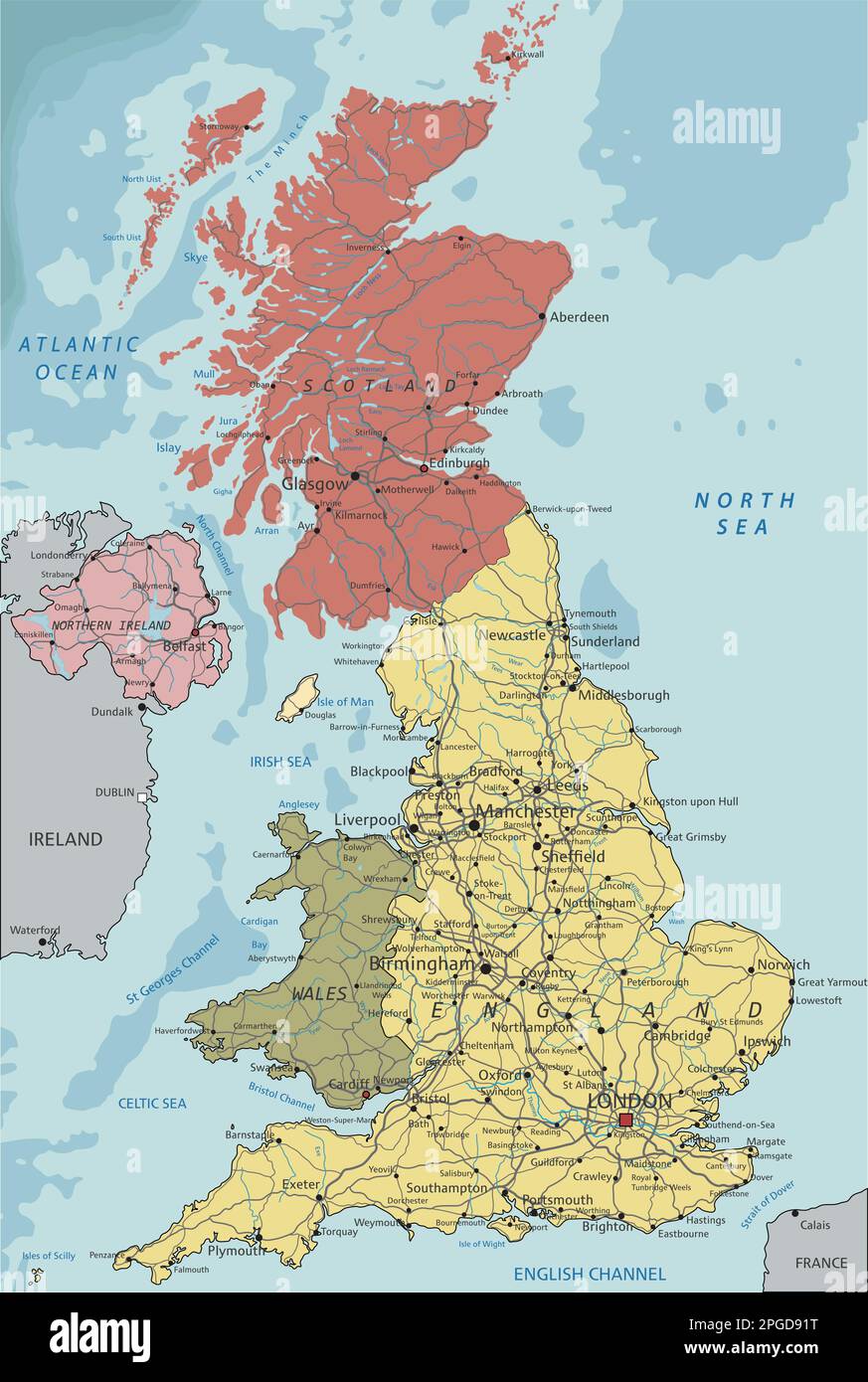 united kingdom political map