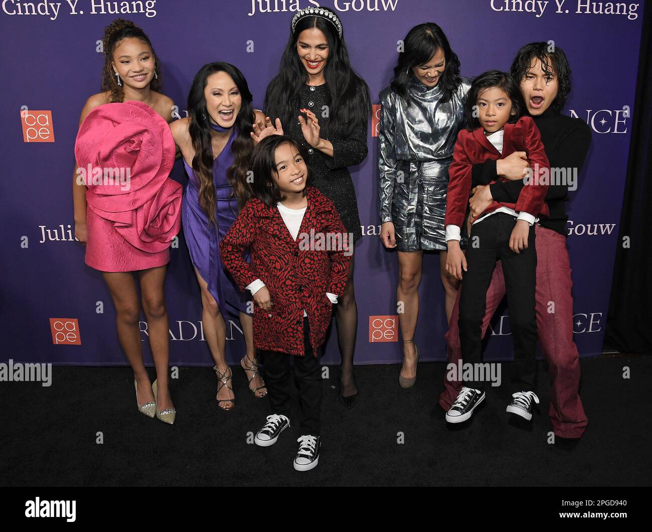 Los Angeles, USA. 21st Mar, 2023. (L-R) THE CLEANING LADY Cast & Crew ...