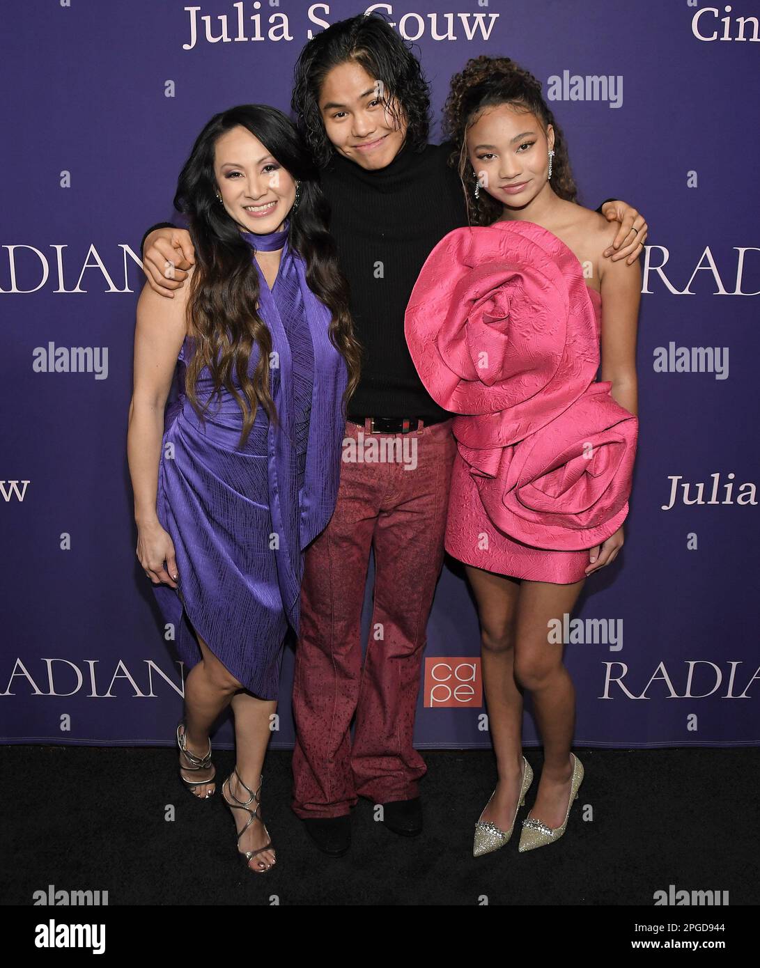 Los Angeles, USA. 21st Mar, 2023. (L-R) Miranda Kwok, Sean Lew and ...