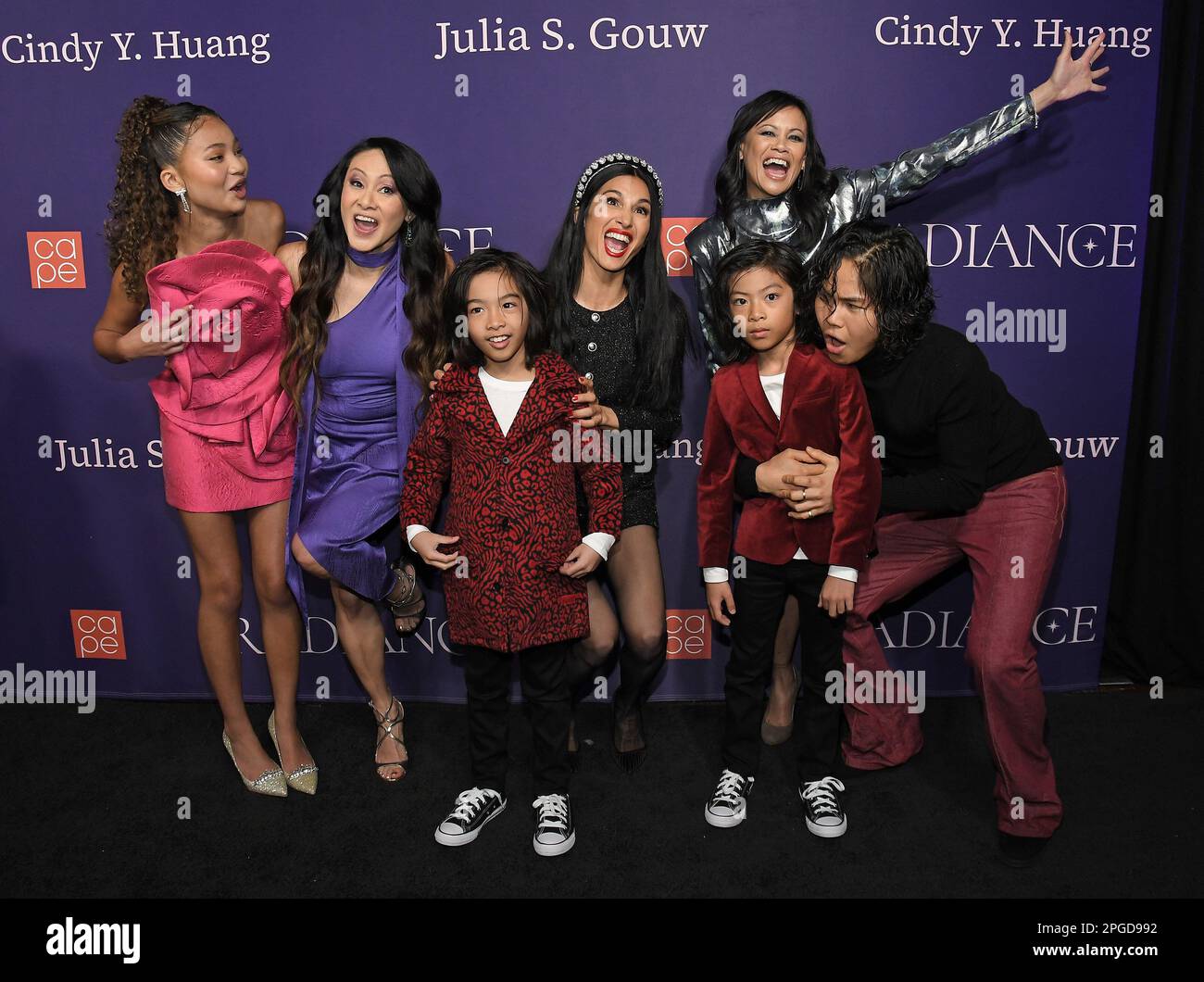 Los Angeles, USA. 21st Mar, 2023. (L-R) THE CLEANING LADY Cast & Crew ...