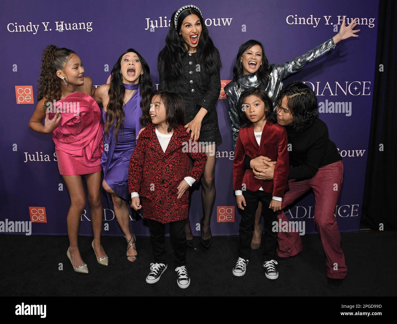 Los Angeles, USA. 21st Mar, 2023. (L-R) THE CLEANING LADY Cast & Crew ...