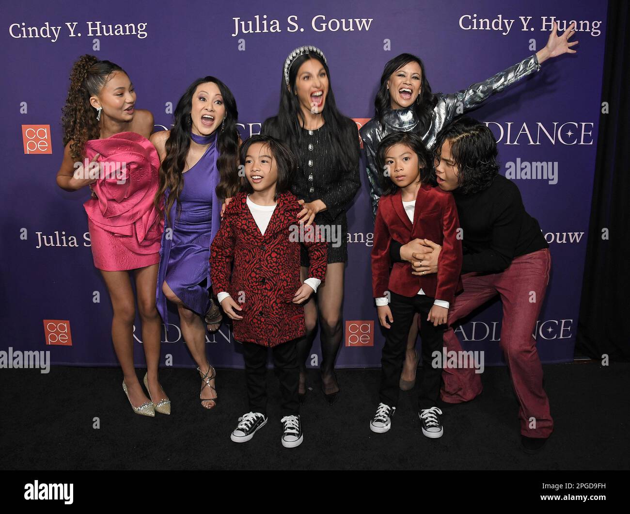 Los Angeles, USA. 21st Mar, 2023. (L-R) THE CLEANING LADY Cast & Crew ...