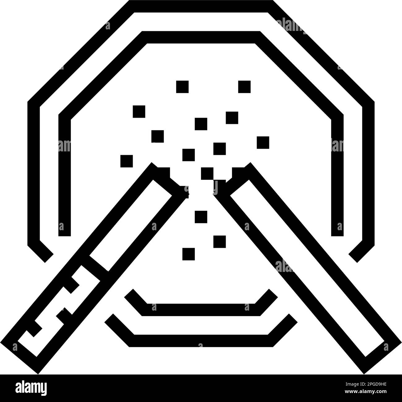 quit smoking cigarette line icon vector illustration Stock Vector Image ...