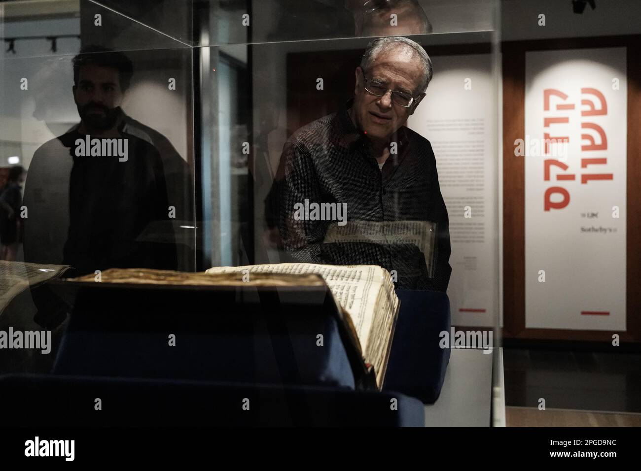 Tel Aviv, Israel. 22nd March, 2023. YOSEF OFER (R), professor of Bible studies at Israel's Bar ...