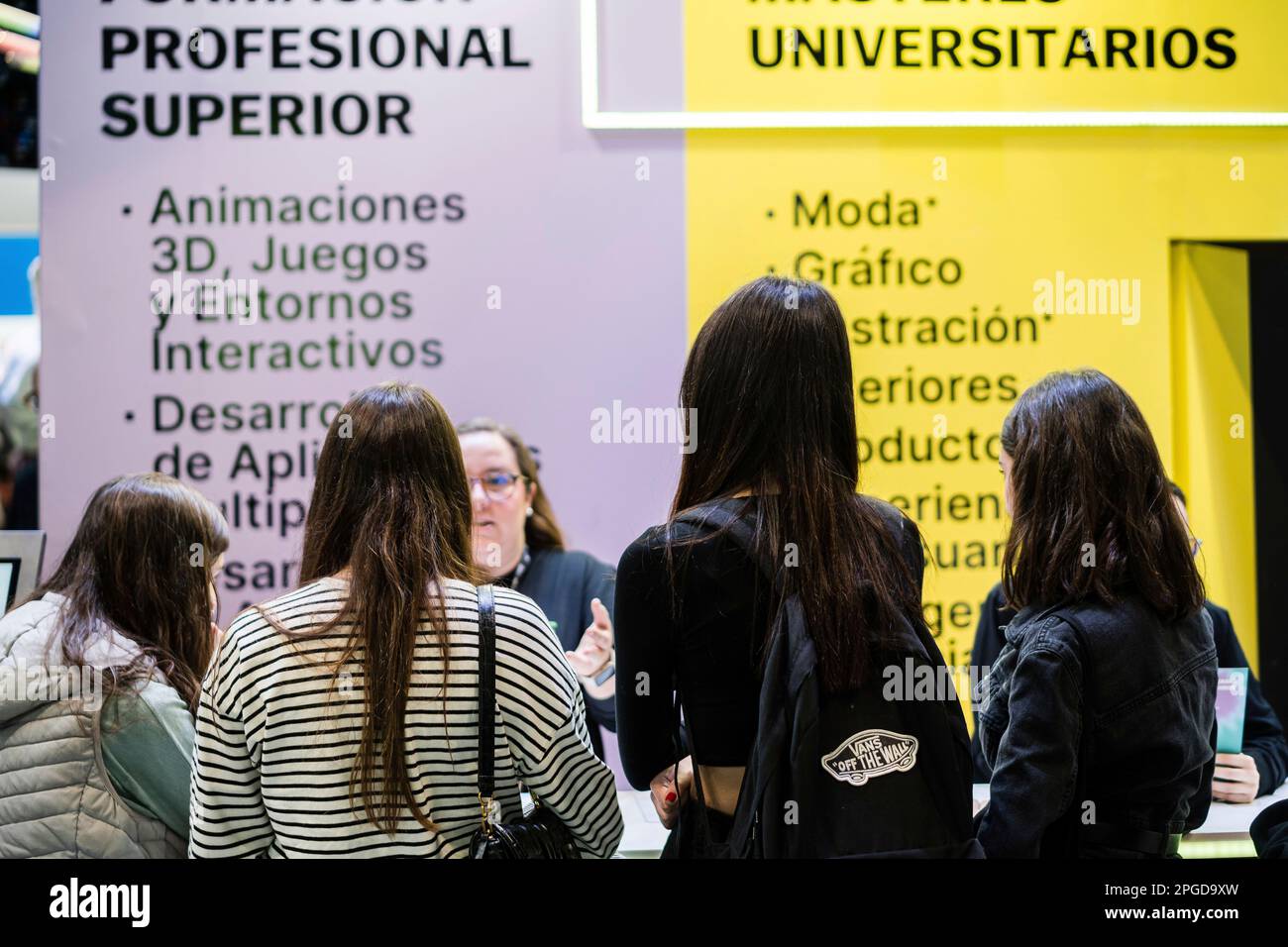 Atmosphere during the inauguration of the 'Aula 2023' fair, at IFEMA in ...