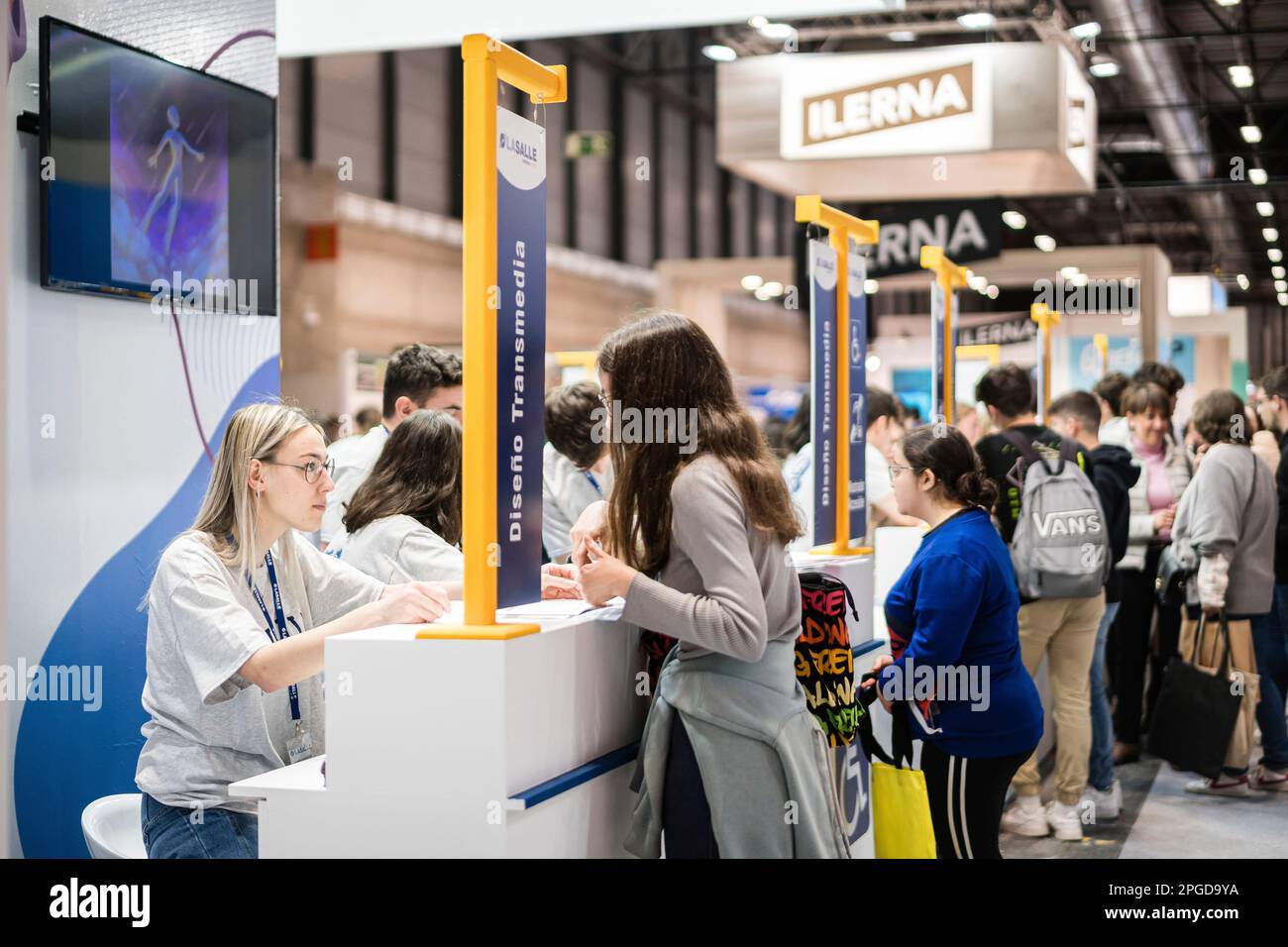 Atmosphere during the inauguration of the 'Aula 2023' fair, at IFEMA in ...