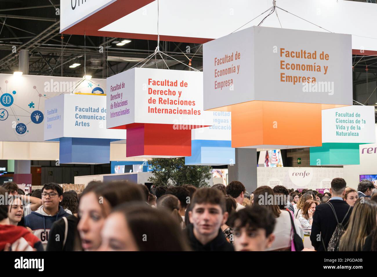 Atmosphere during the inauguration of the 'Aula 2023' fair, at IFEMA in ...