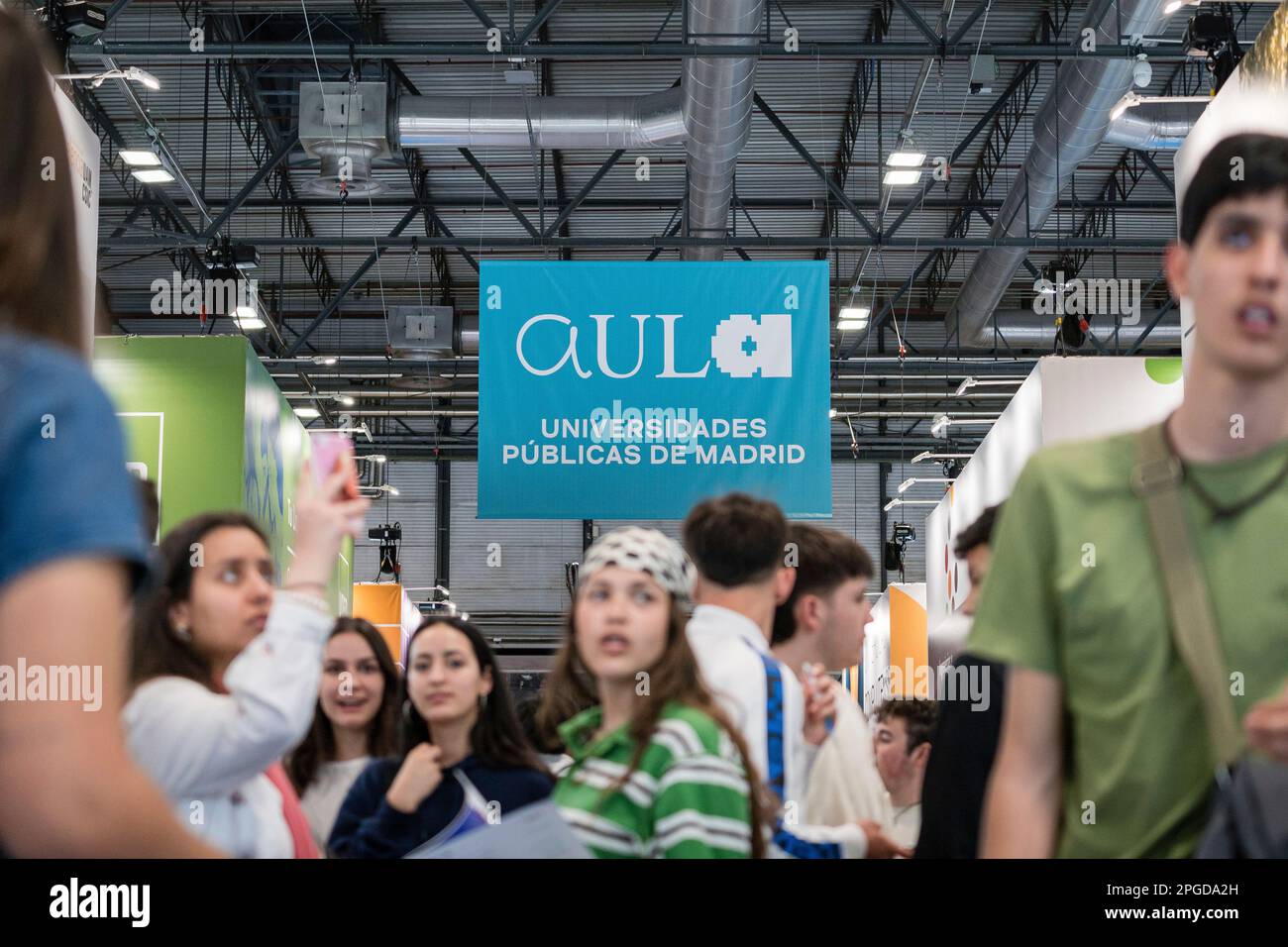 Atmosphere during the inauguration of the 'Aula 2023' fair, at IFEMA in ...