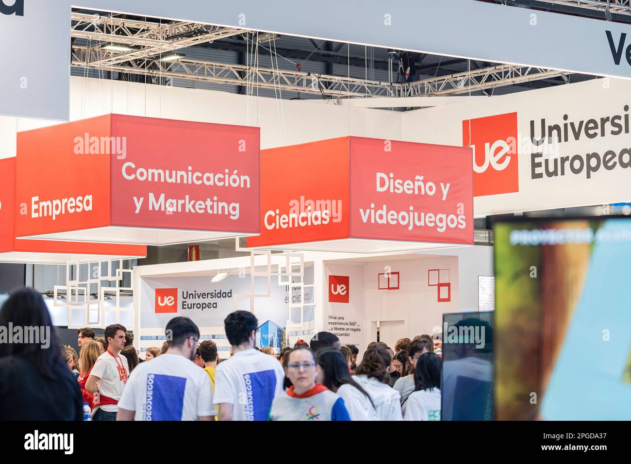 Atmosphere during the inauguration of the 'Aula 2023' fair, at IFEMA in ...