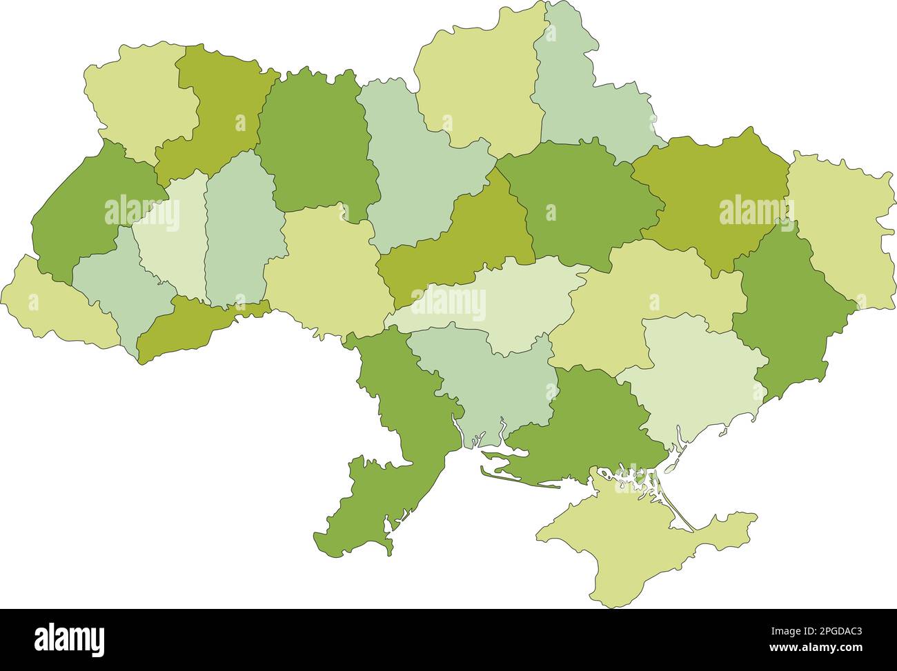 Highly detailed editable political map with separated layers. Ukraine ...