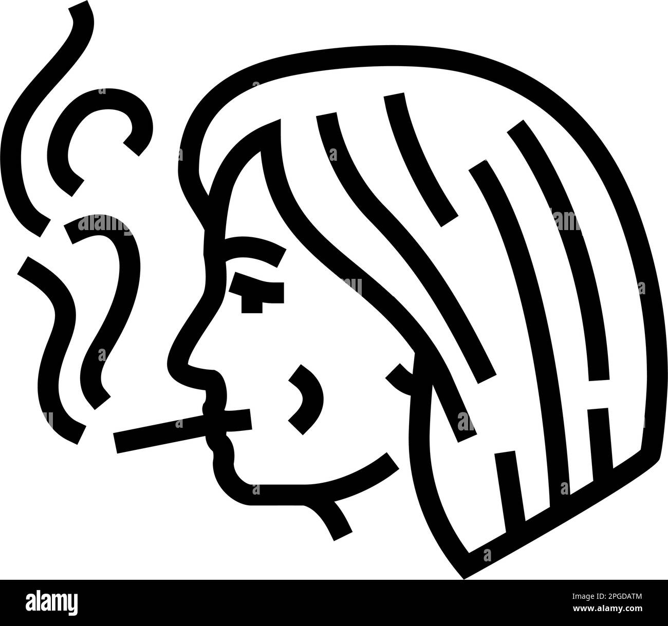 Female smoking cigar Stock Vector Images - Alamy