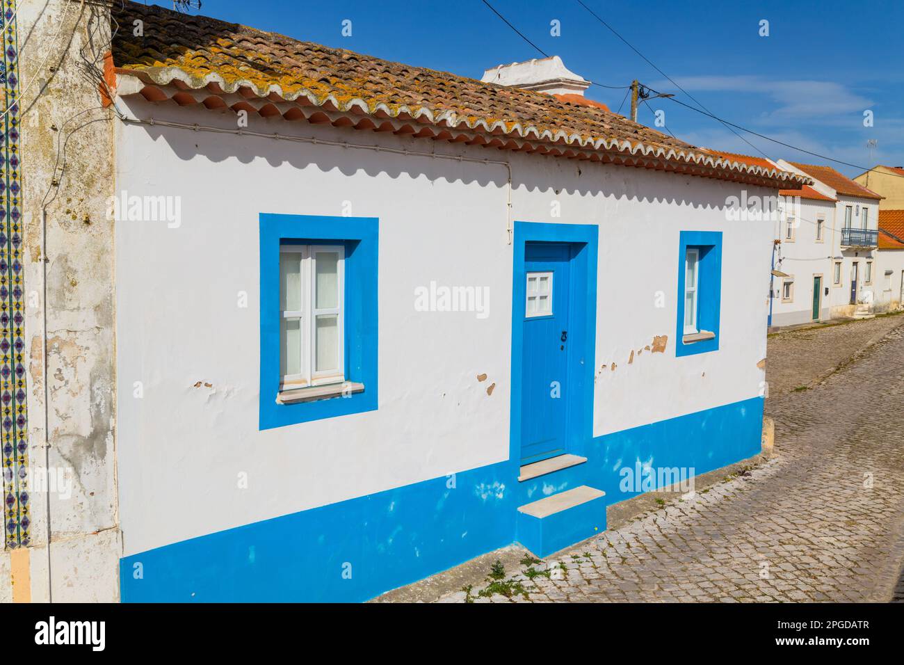 Traditional houses in a small rural village in Alentejo, Portugal Stock ...