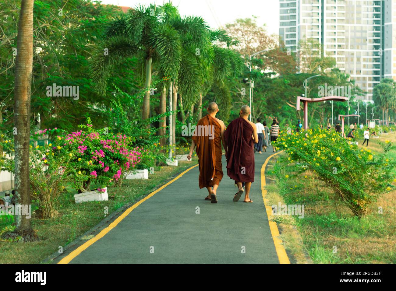 Monks in nature hi-res stock photography and images - Alamy