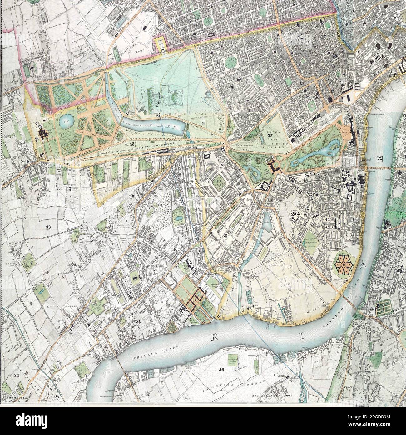 Crop of Christopher and John Greenwood's 8 inch-to-mile map published ...