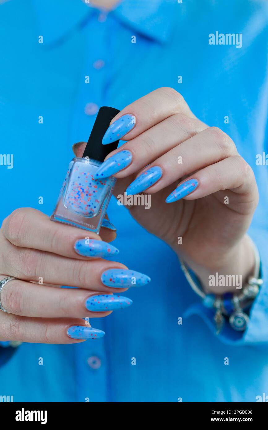 Bright Light Blue Nail Polish