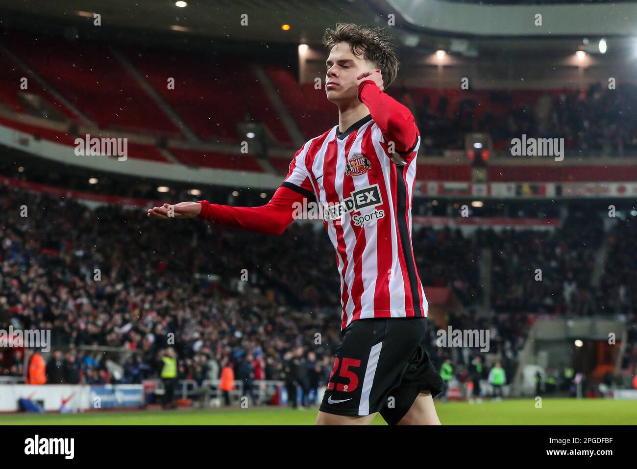 Edouard Michut of Sunderland celebrates after scoring a goal to make it ...