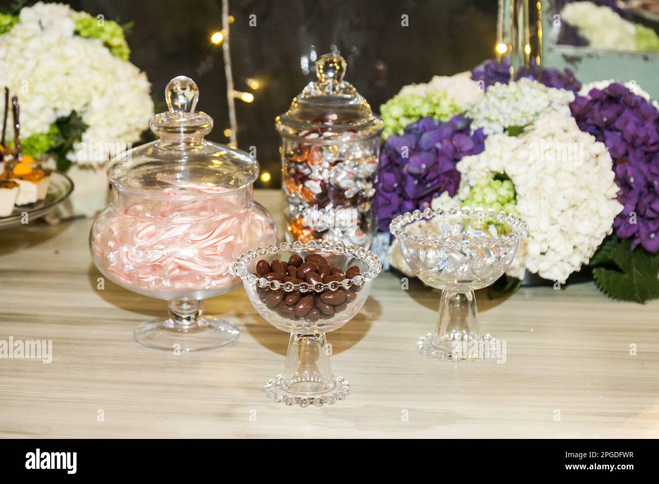 Table With Sweets, Desserts, And Cakes, Decorated Table For Reception ...