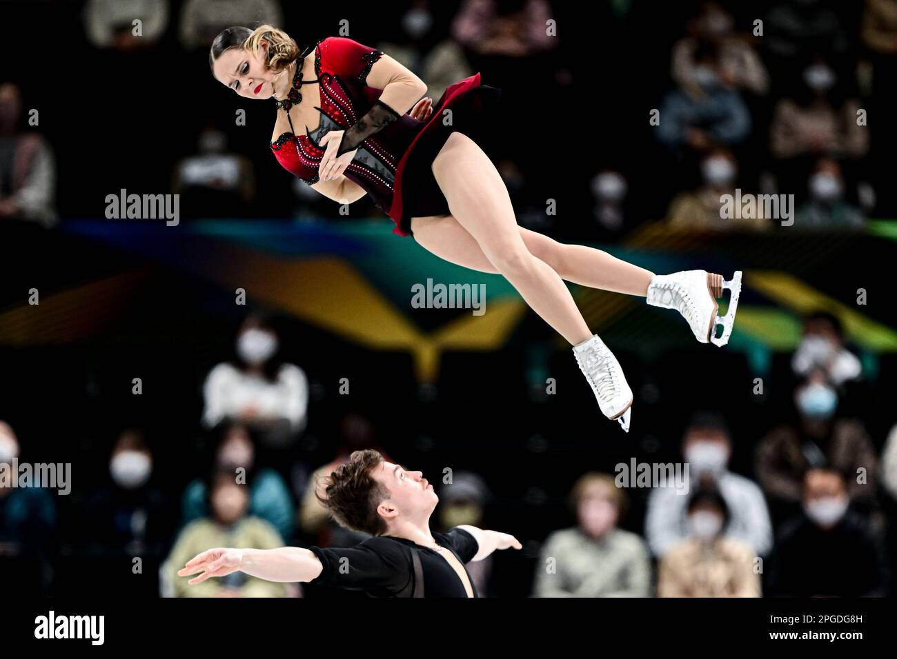 Maria PAVLOVA & Alexei SVIATCHENKO (HUN), during Pairs Short Program ...