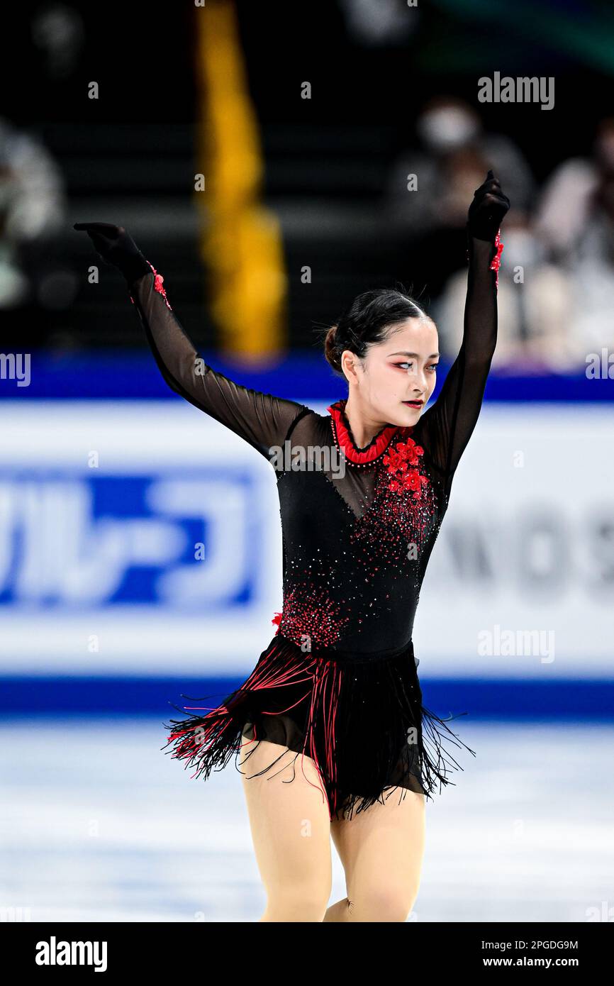 Rinka WATANABE (JPN), during Women Short Program, at the ISU World Figure Skating Championships ...