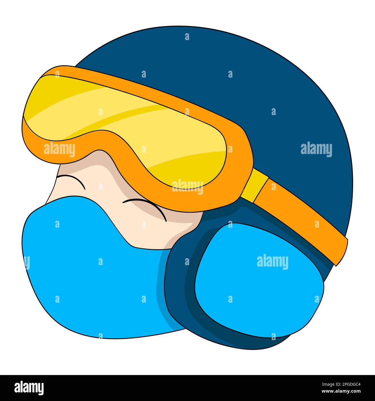 head emoticon wearing a helmet classic Stock Vector Image & Art - Alamy