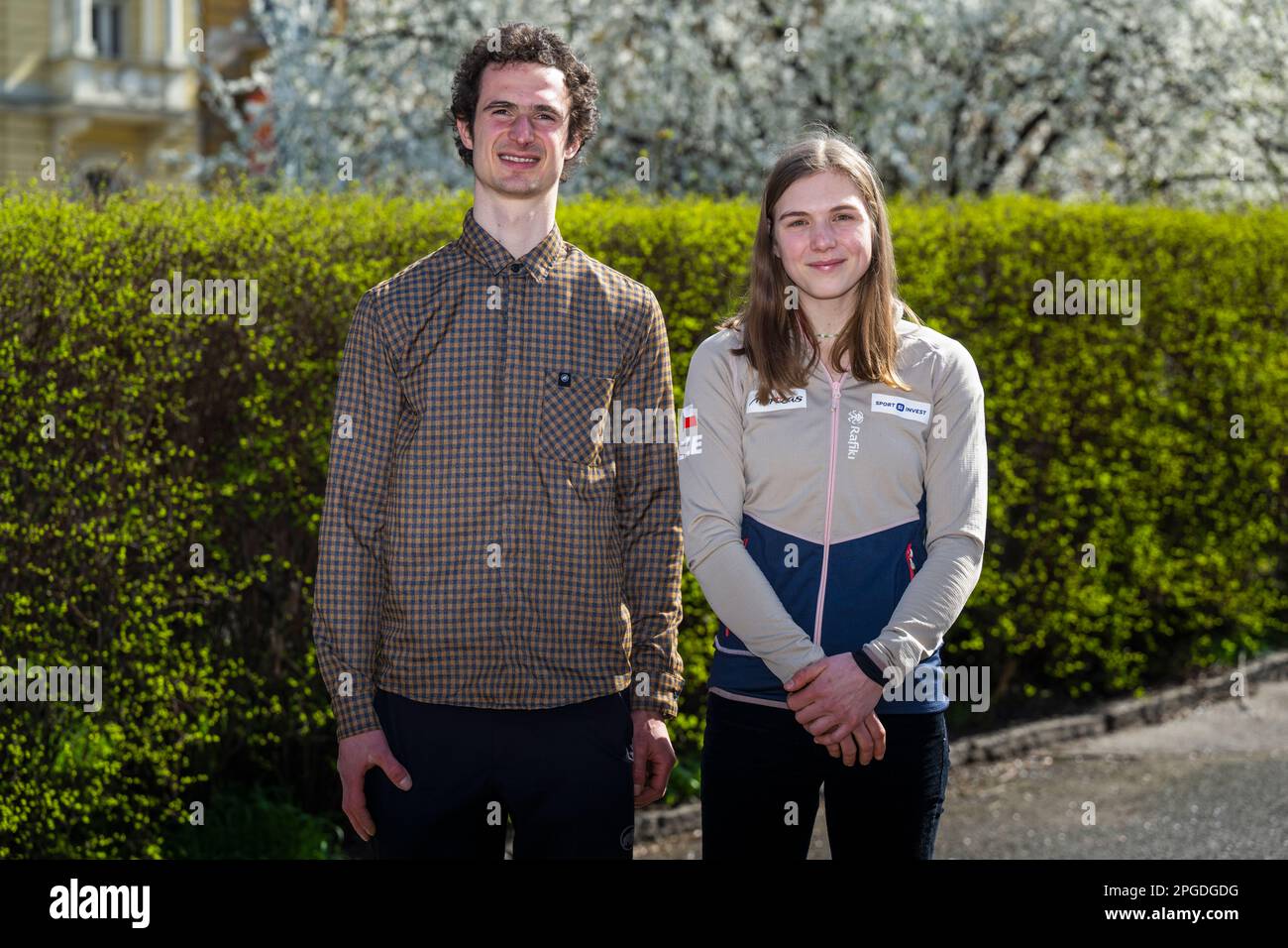 Prague, Czech Republic. 22nd Mar, 2023. Czech rock climbers L-R Adam ...