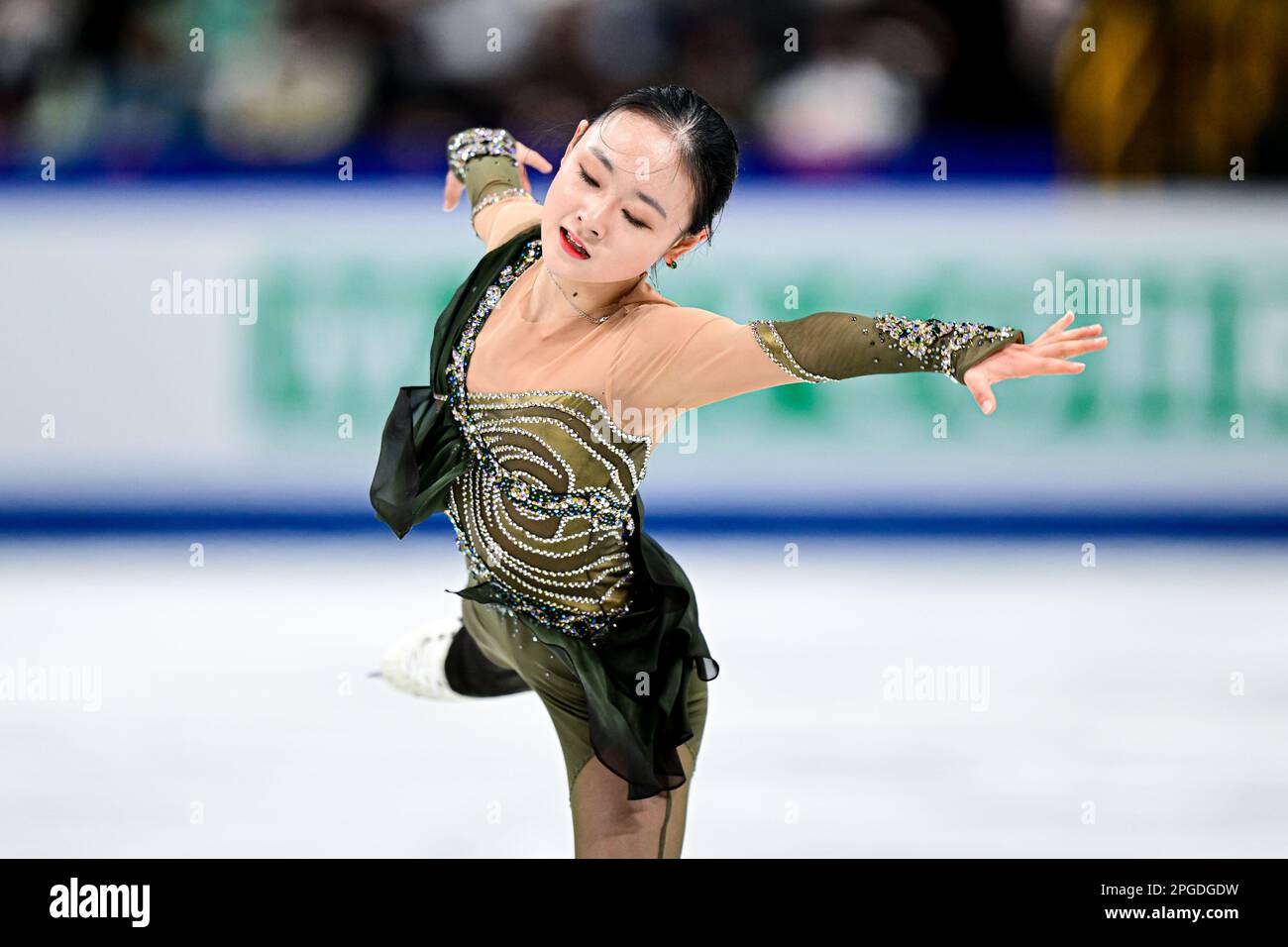 Chaeyeon KIM (KOR), during Women Short Program, at the ISU World Figure ...