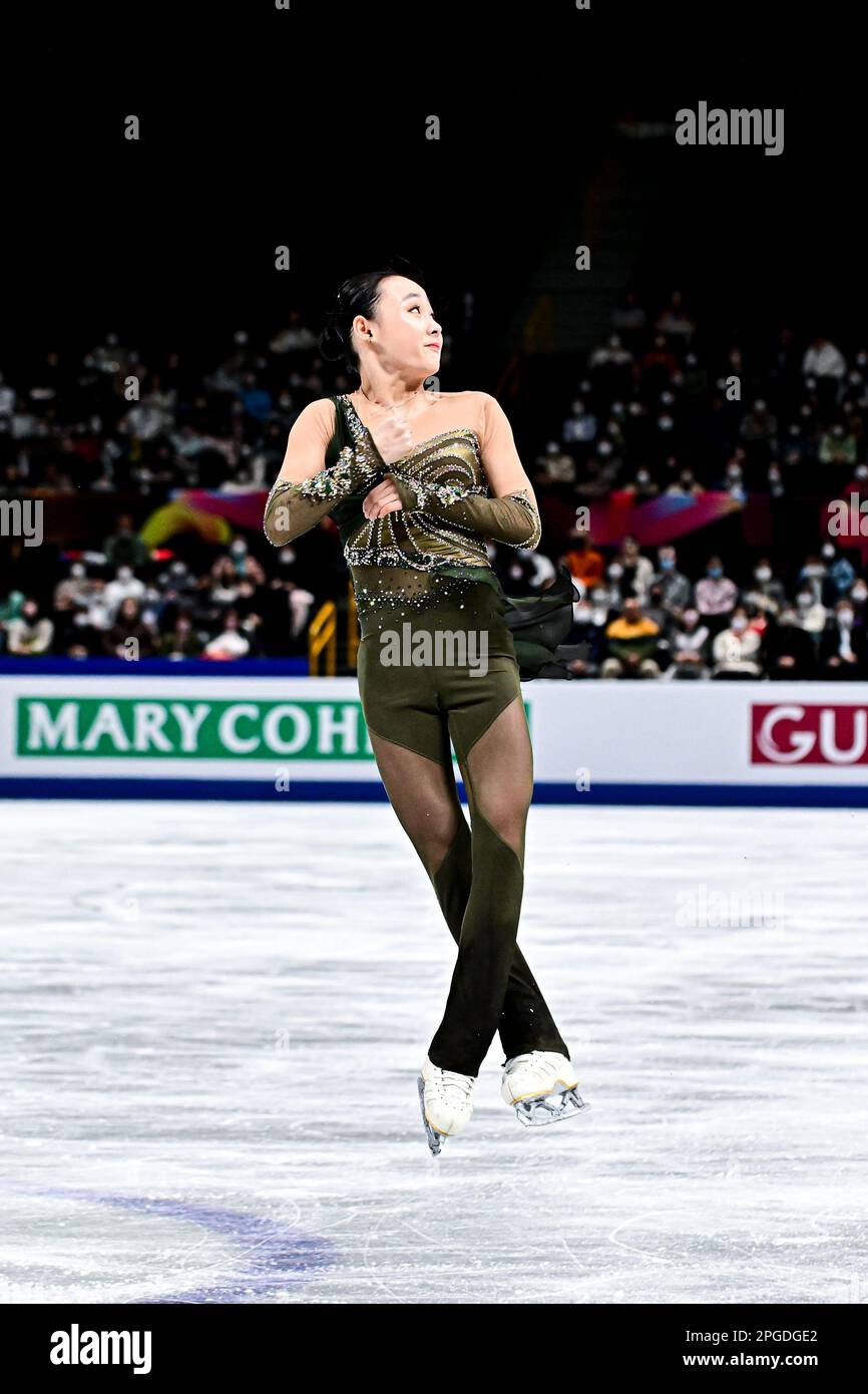 Chaeyeon KIM (KOR), during Women Short Program, at the ISU World Figure ...