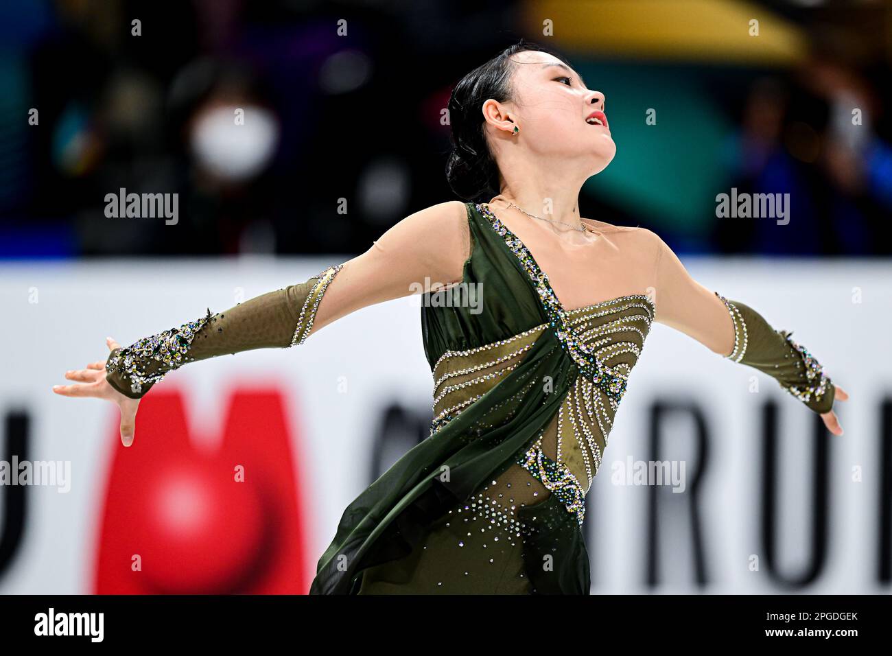 Chaeyeon KIM (KOR), during Women Short Program, at the ISU World Figure ...
