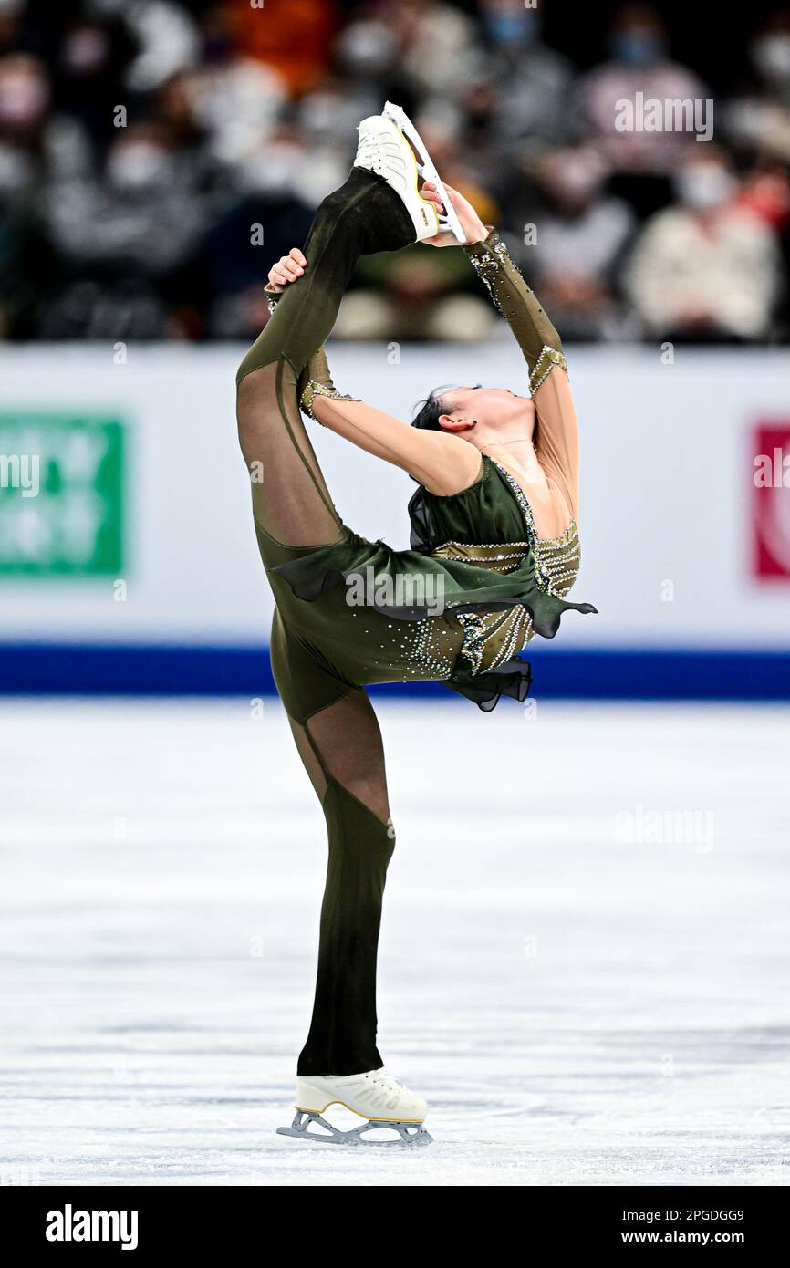 Chaeyeon KIM (KOR), during Women Short Program, at the ISU World Figure ...