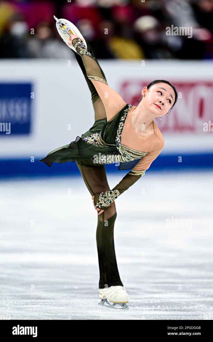 Chaeyeon KIM (KOR), during Women Short Program, at the ISU World Figure ...