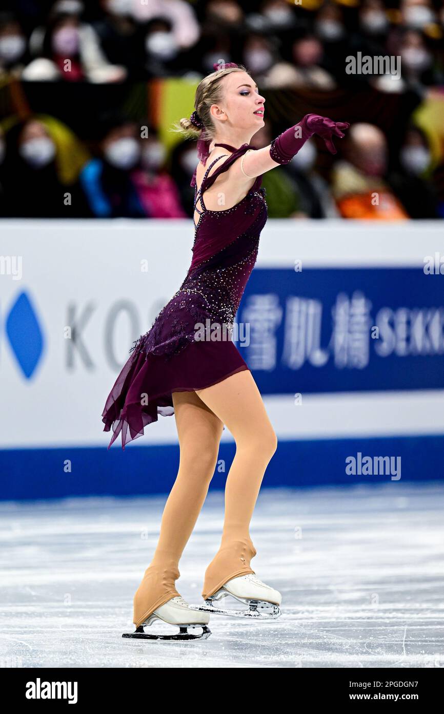 Alexandra FEIGIN (BUL), during Women Short Program, at the ISU World ...