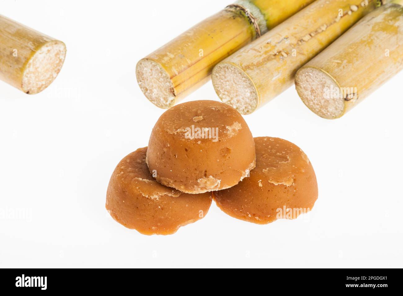 Panela Or chancaca from sugar cane; Photo on white background Stock ...