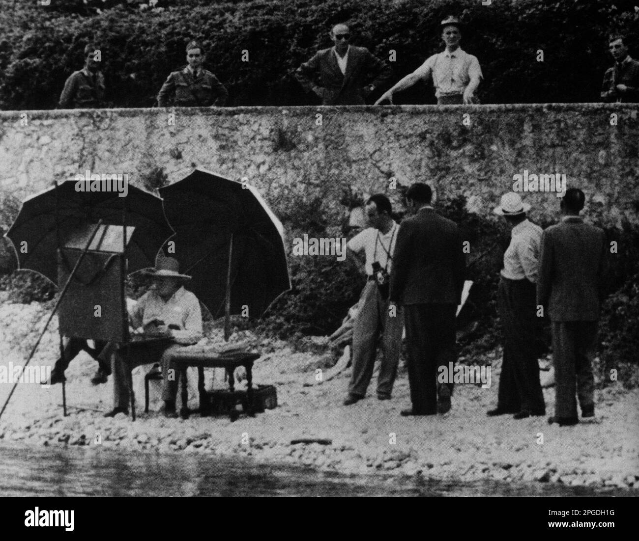 Landscape europe painting Black and White Stock Photos & Images - Alamy