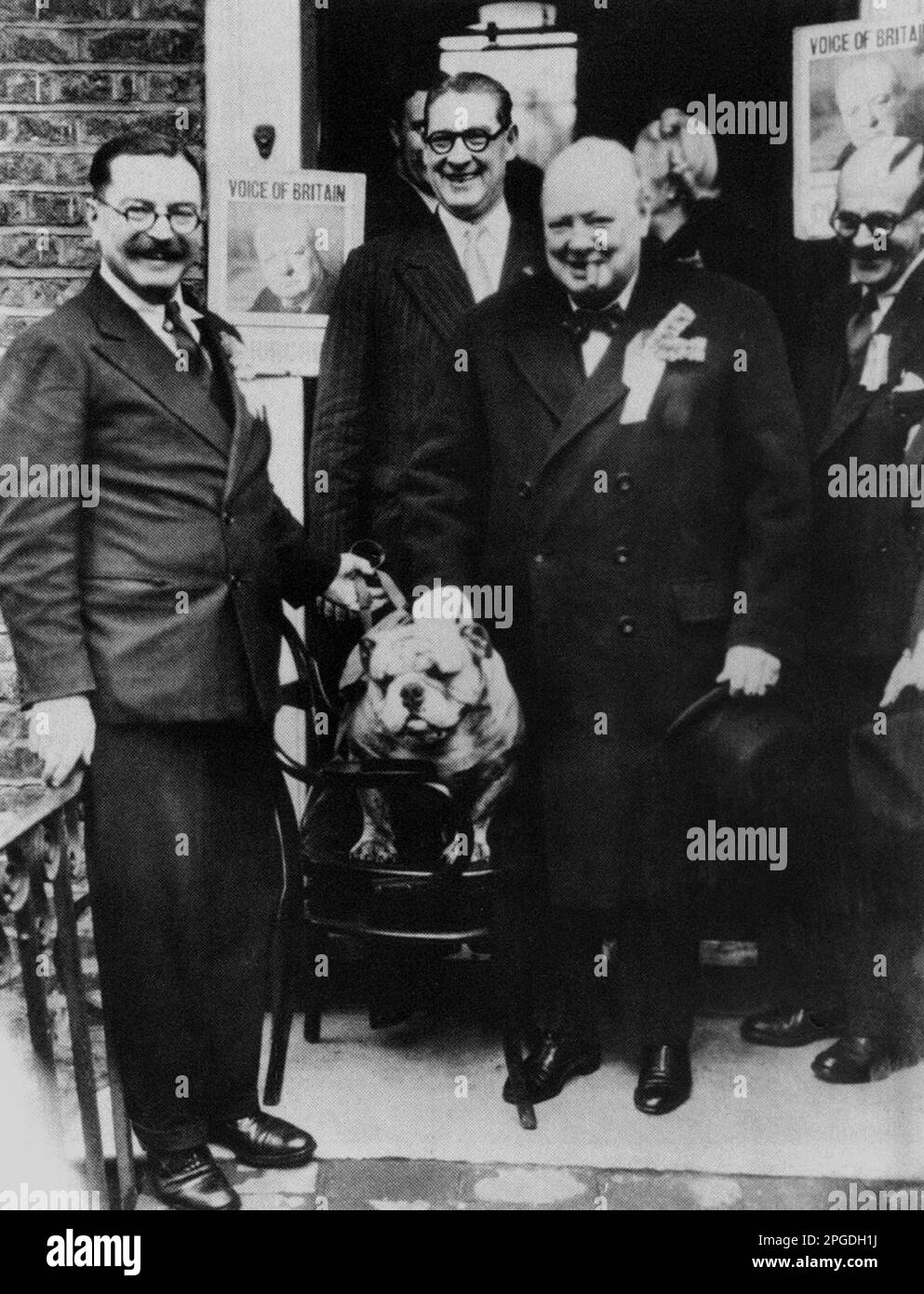 Winston Churchill at his Woodford constituency for the 1950 election ...