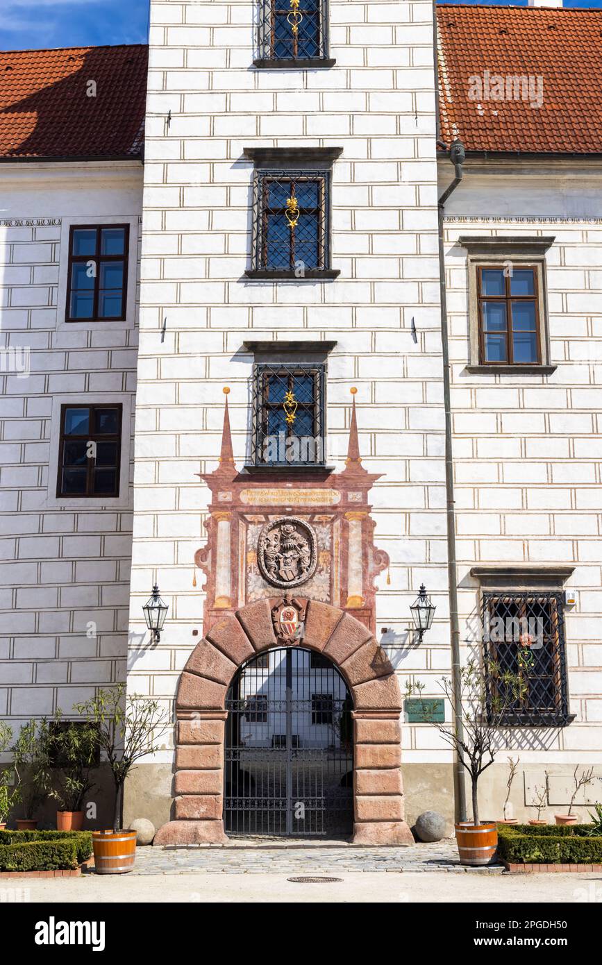 Trebon castle and town, Southern Bohemia, Czech Republic Stock Photo ...