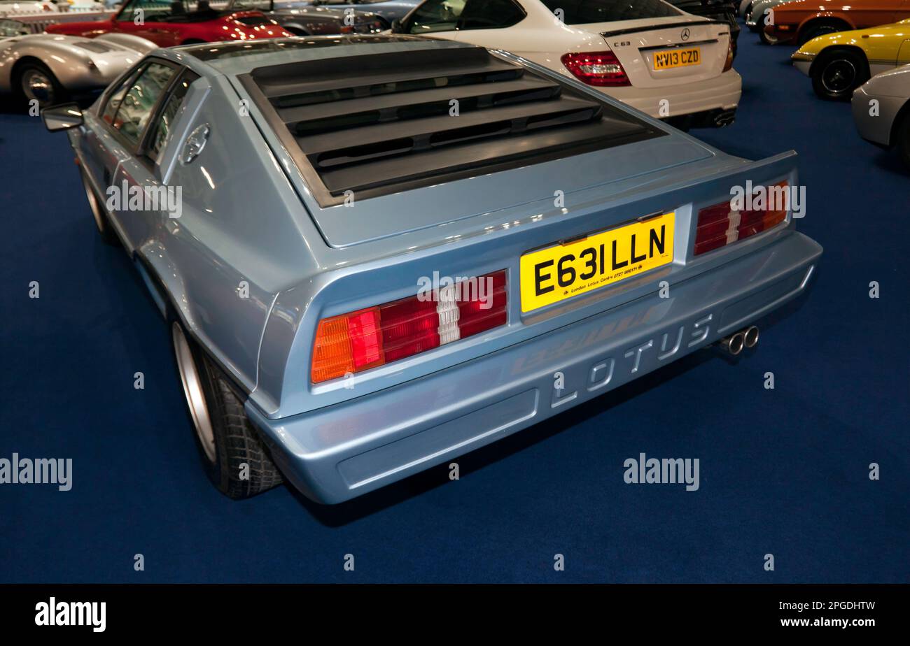 Rear view of a 1987, Lotus Turbo Esprit HC, part of the 2023 London ...