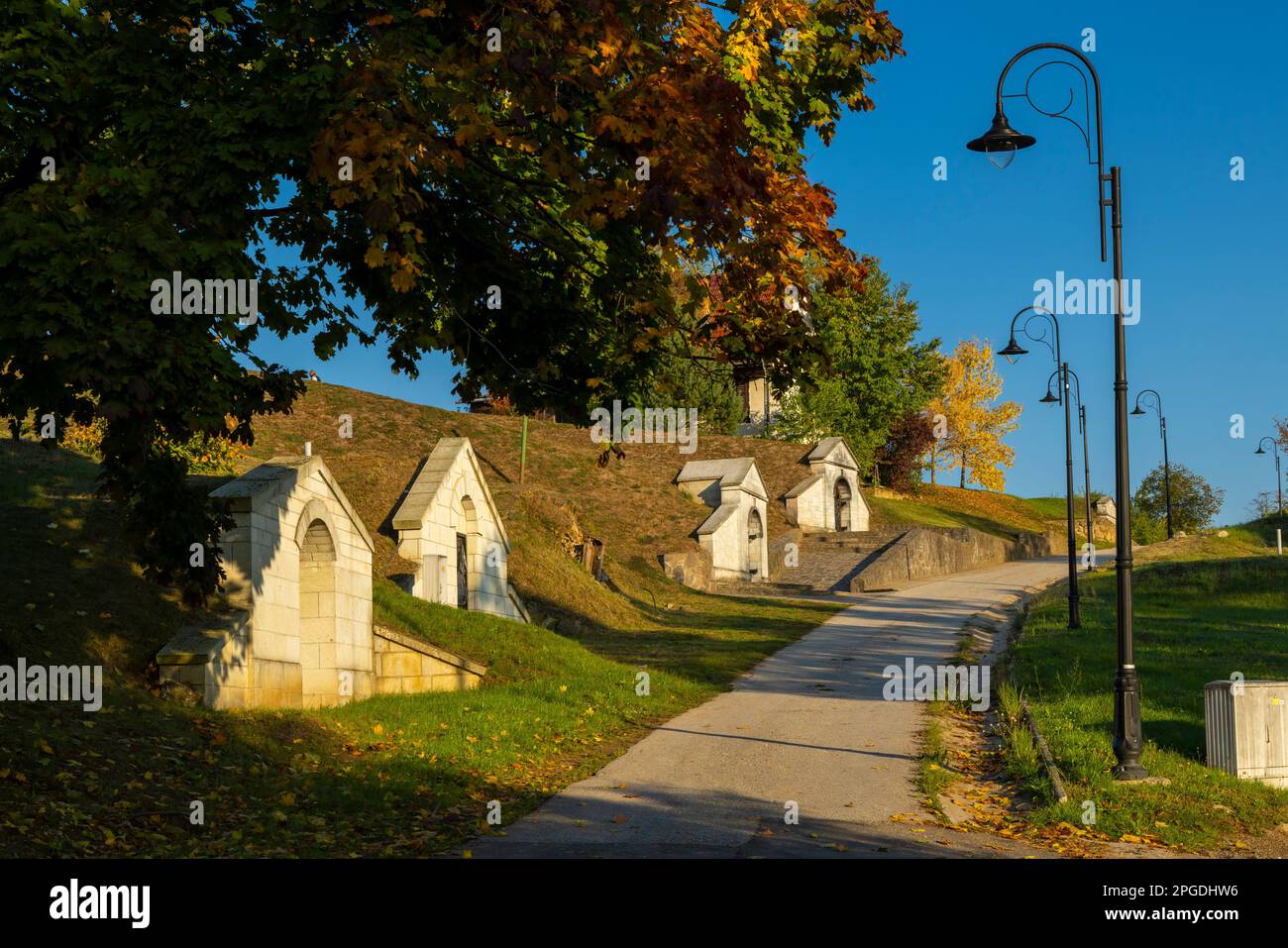 Traditional wine cellars in Tolcsva, Great Plain, North Hungary Stock ...