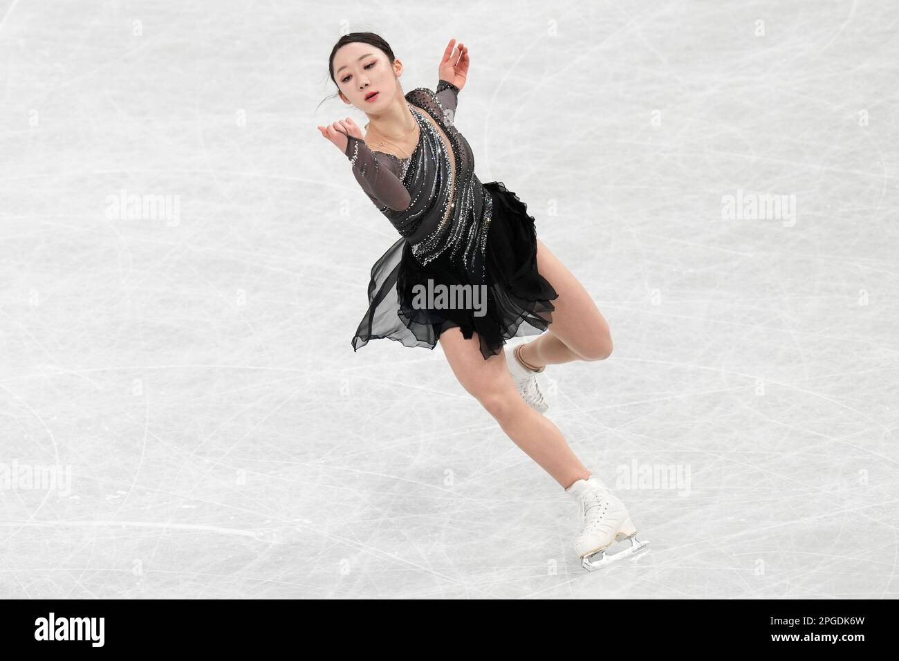 Kim Ye-lim of South Korea performs during the women's short program in ...