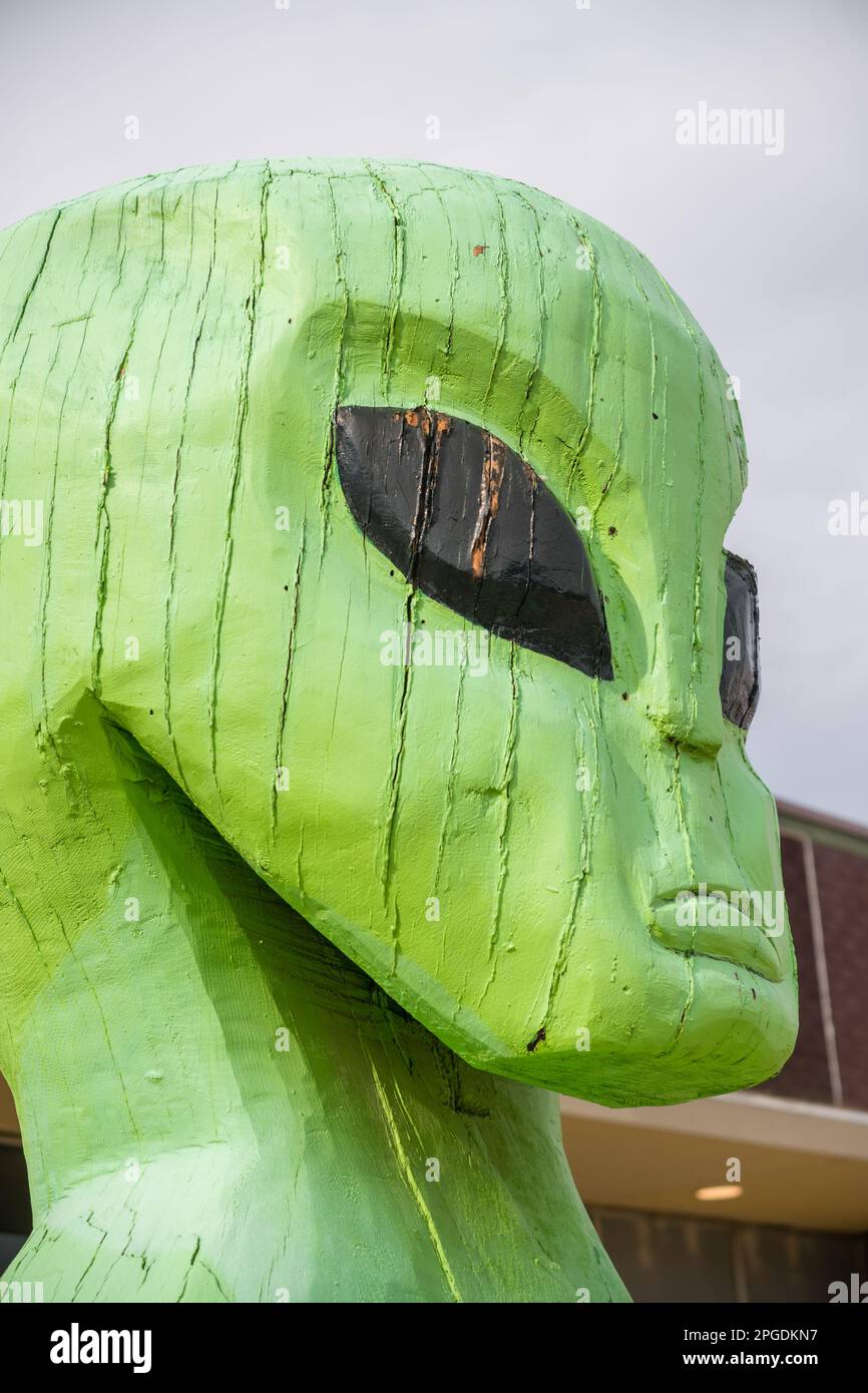 Alien model in the town of Roswell, New Mexico the location of the ...