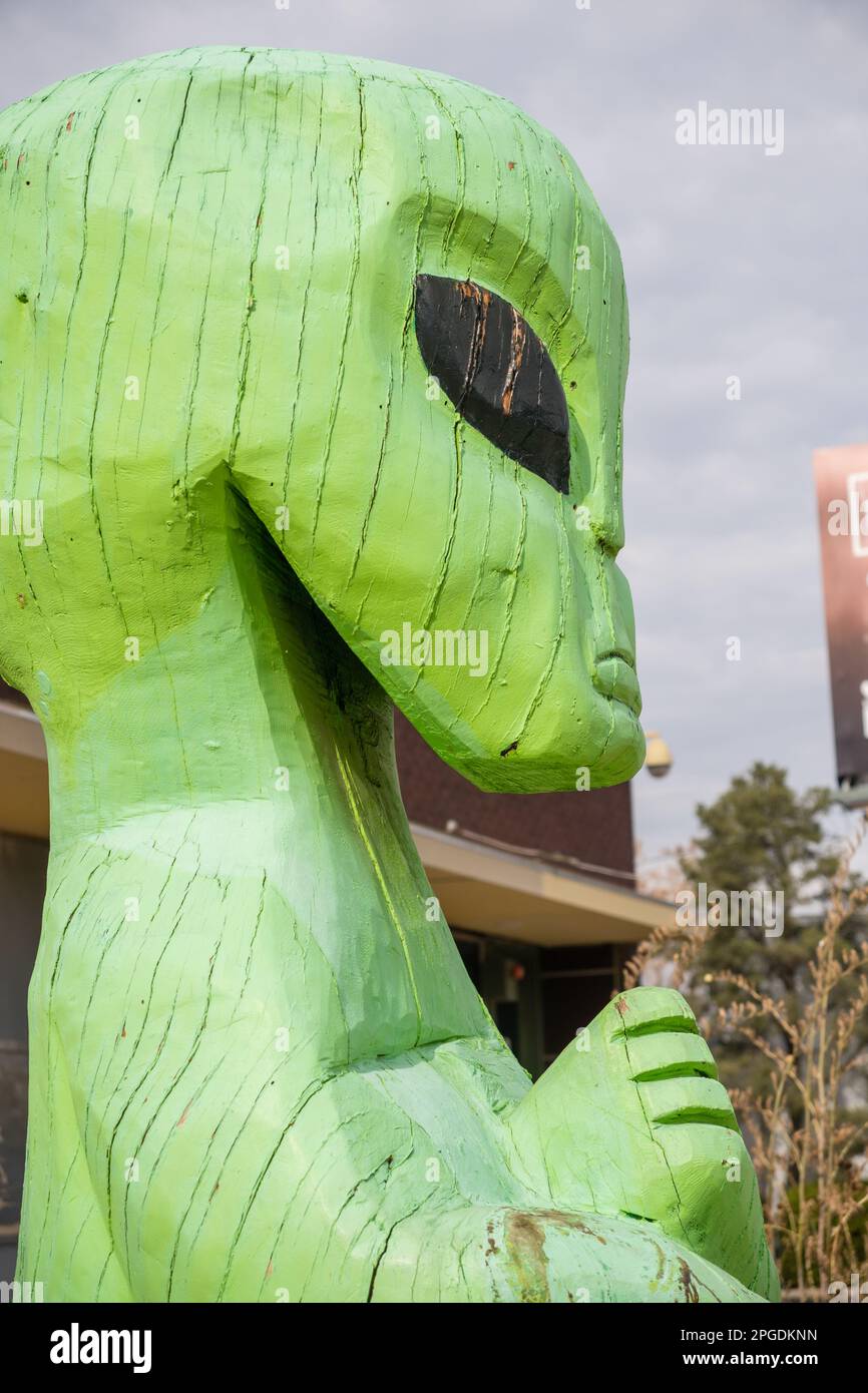 Alien model in the town of Roswell, New Mexico the location of the ...