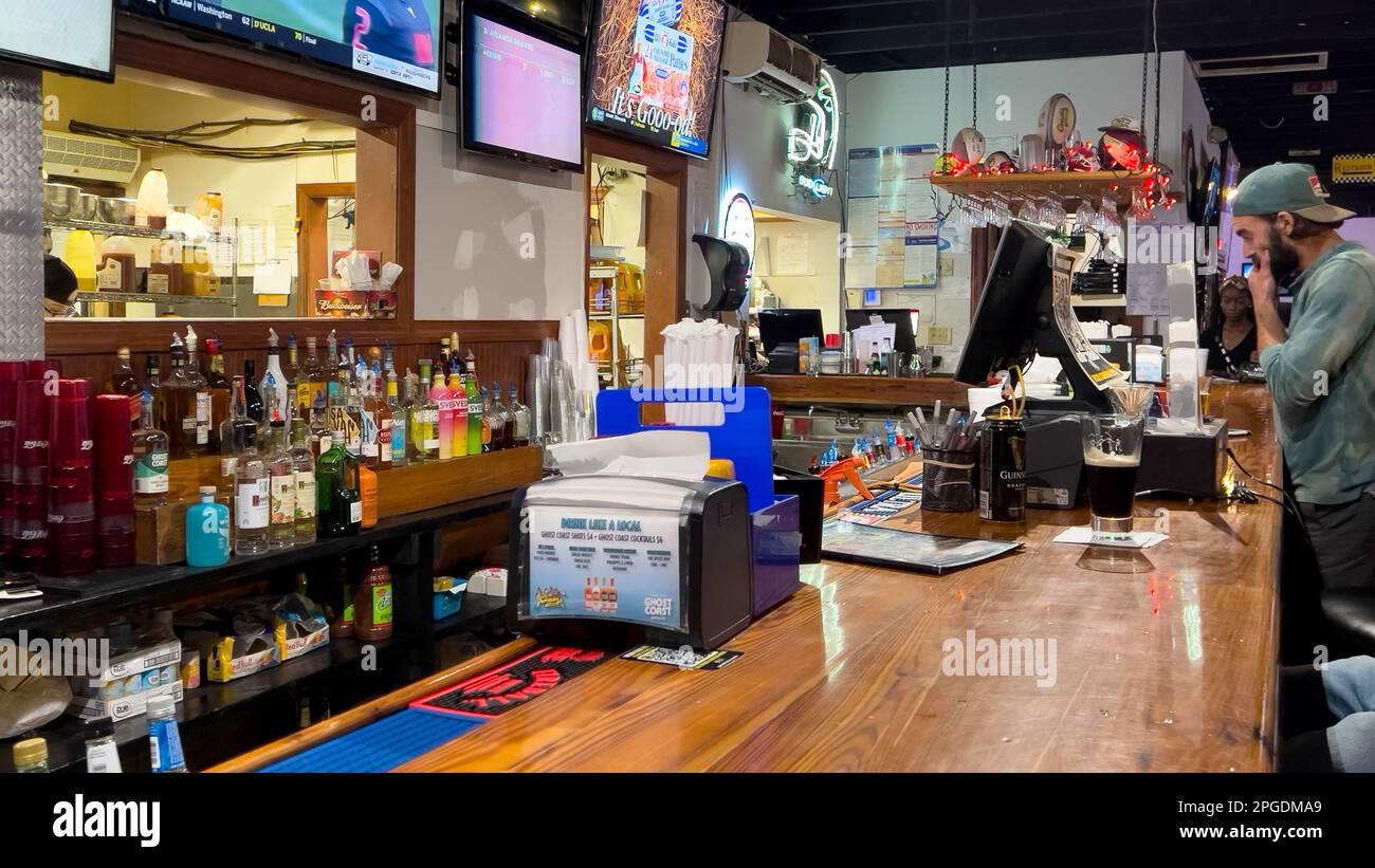 Savannah, GA USA - February 26, 2023: Coaches Corner Sports Bar and ...