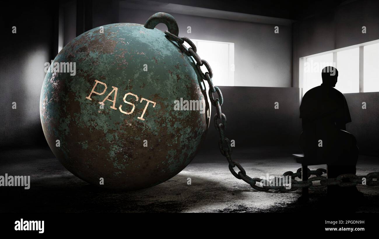 Past and intimate, silent and lonely suffering human soul. Person ...