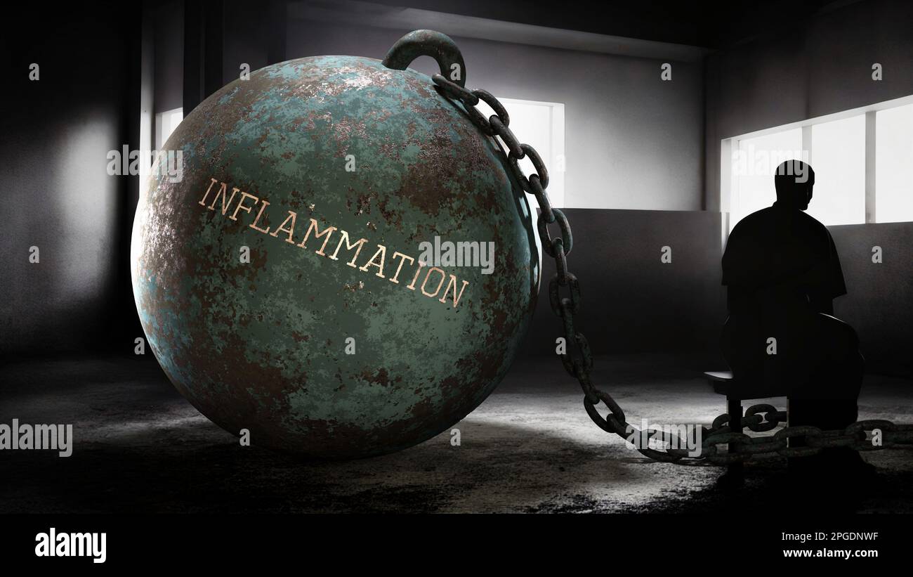 Inflammation and intimate, silent and lonely suffering human soul ...