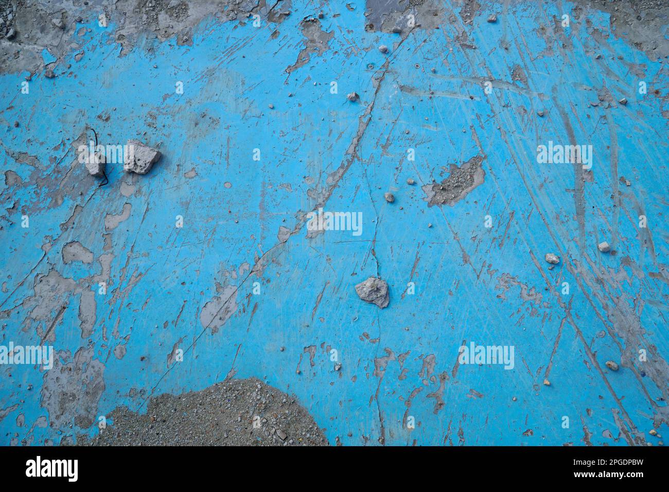 Blue paint surface with many scratches Stock Photo - Alamy