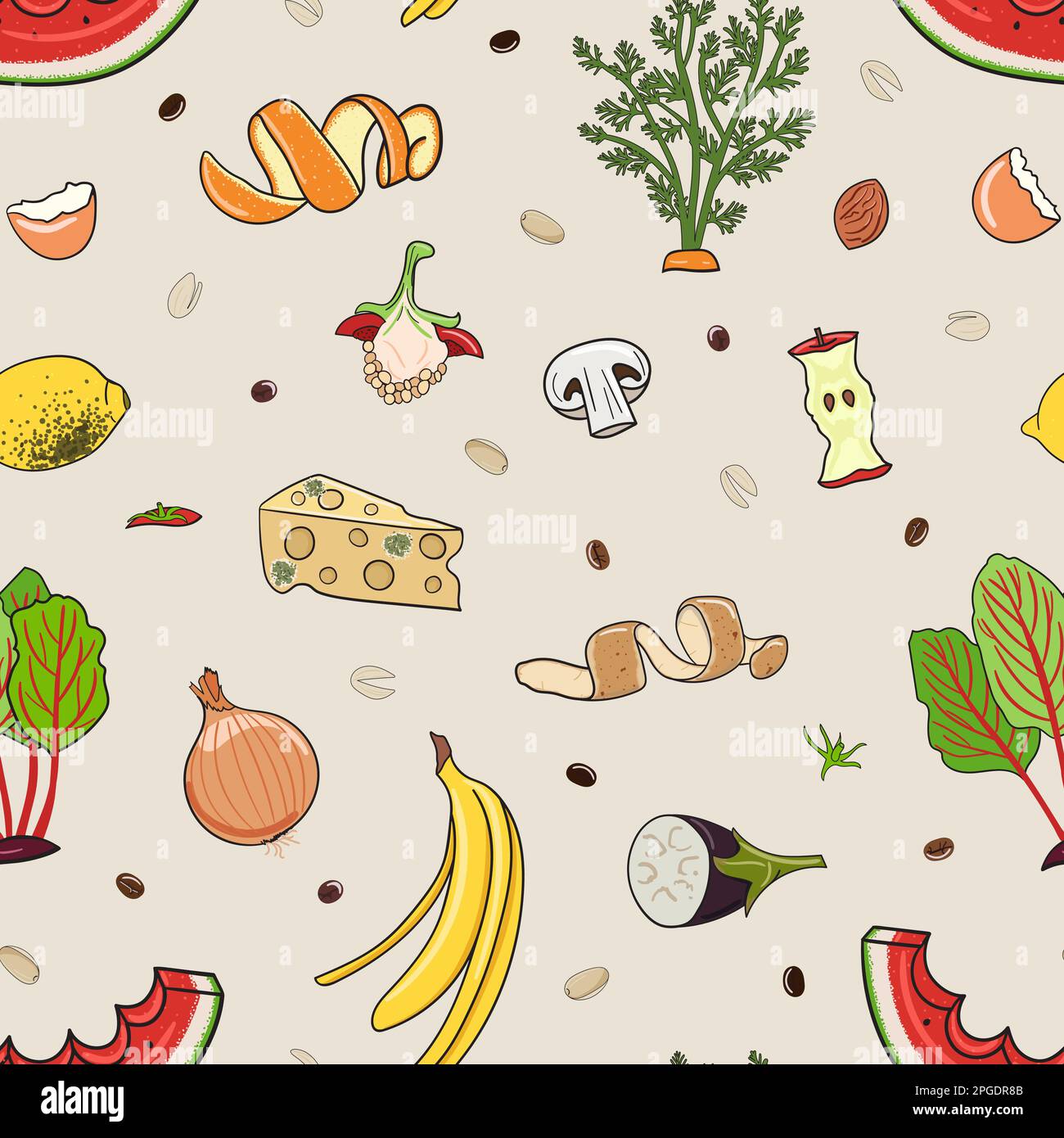 Fruit vegetable scraps Stock Vector Images - Alamy