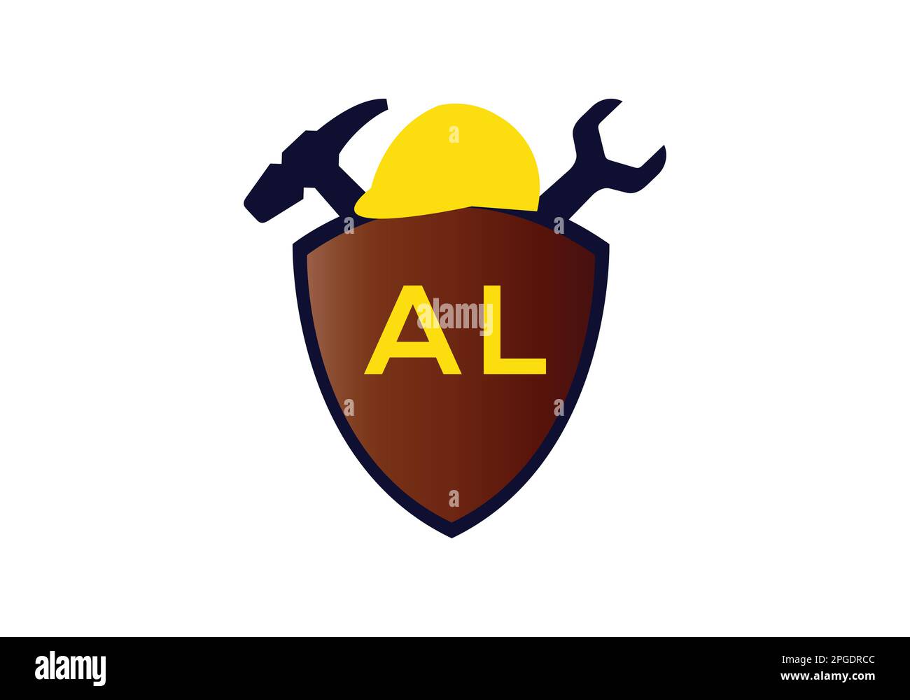 letter and construction logo design Stock Vector Image & Art - Alamy