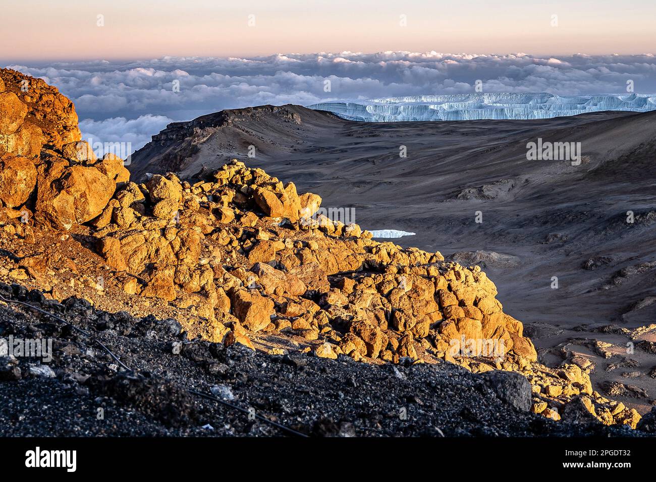 Tanzania. 9th Mar, 2023. Landscape from the top of Mount Kilimanjaro ...