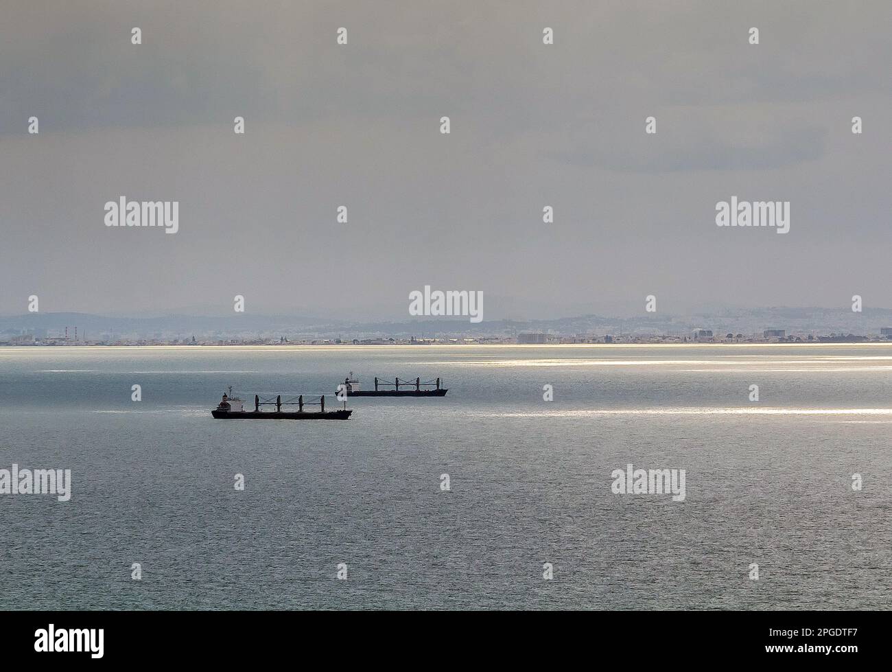 Two Ships Sailing on the Sea Stock Photo - Alamy